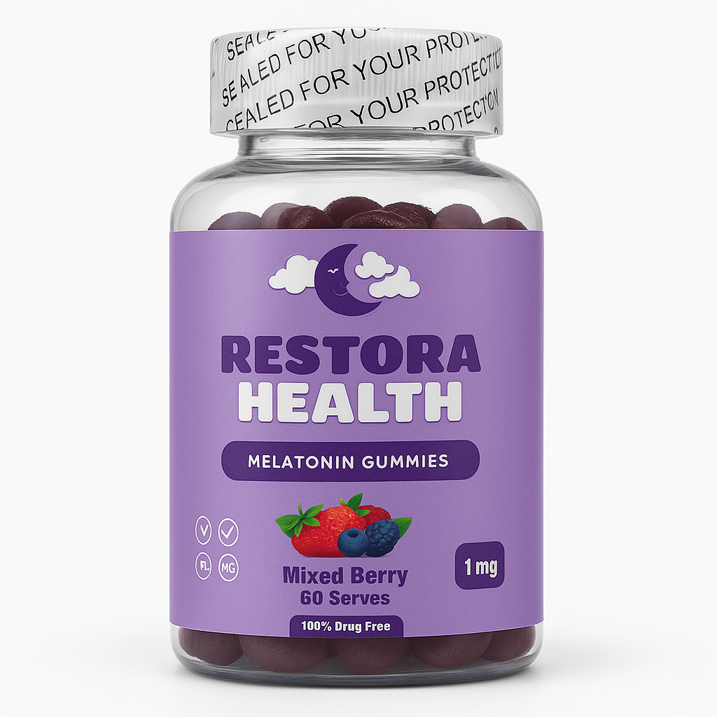 Restora Health Melatonin Gummies 60 Pack – Hyper Health Sports Nutrition
