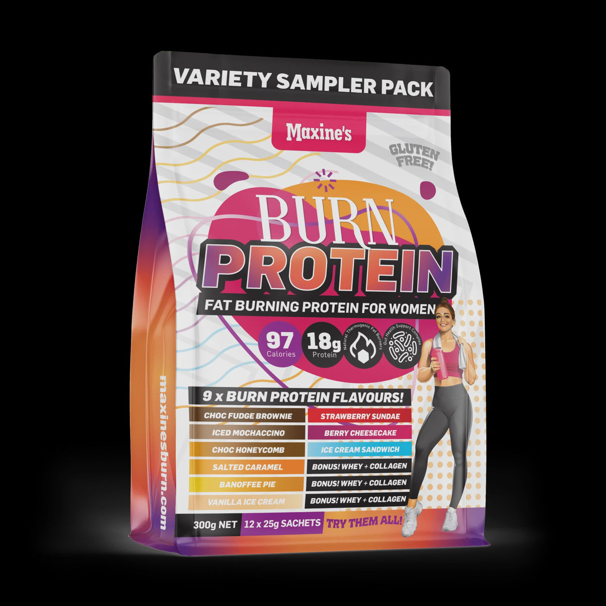 Maxine's Burn Protein Variety Sample Pack – Hyper Health Sports Nutrition