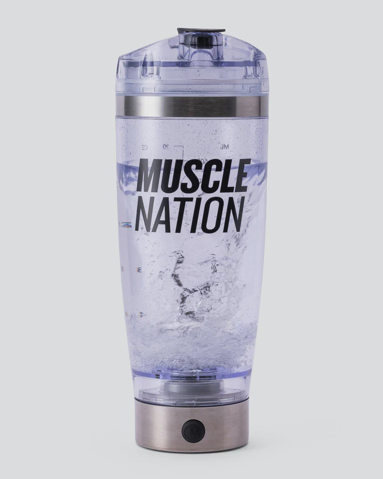 MuscleNation Electric Shaker Clear – Hyper Health Sports Nutrition